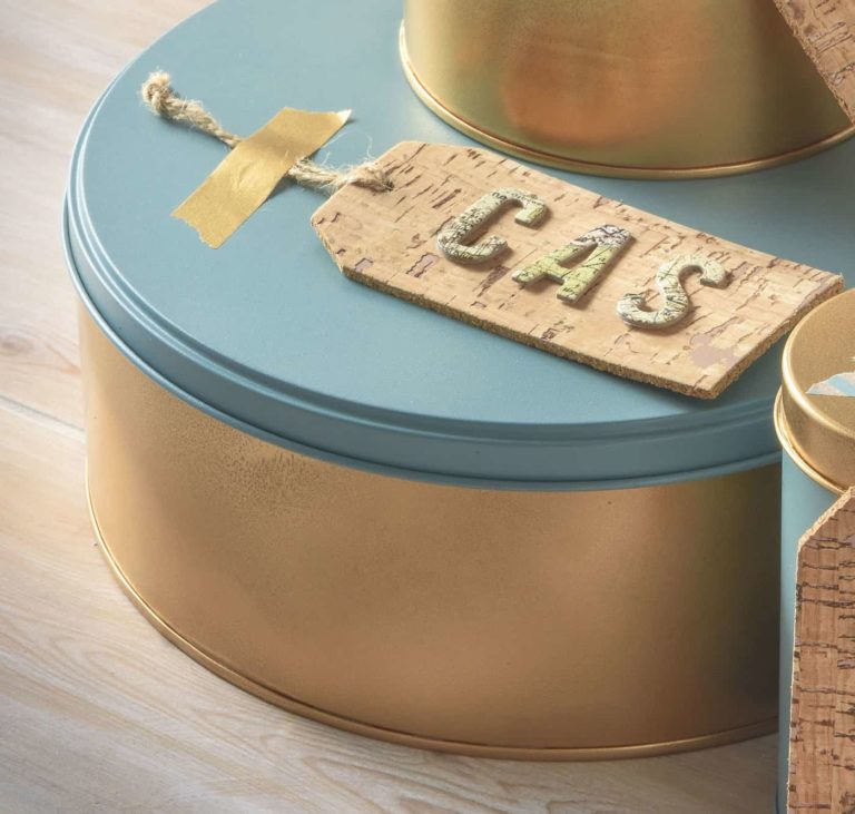 Recycle Christmas Cookie Tins Into Storage - DIY Candy