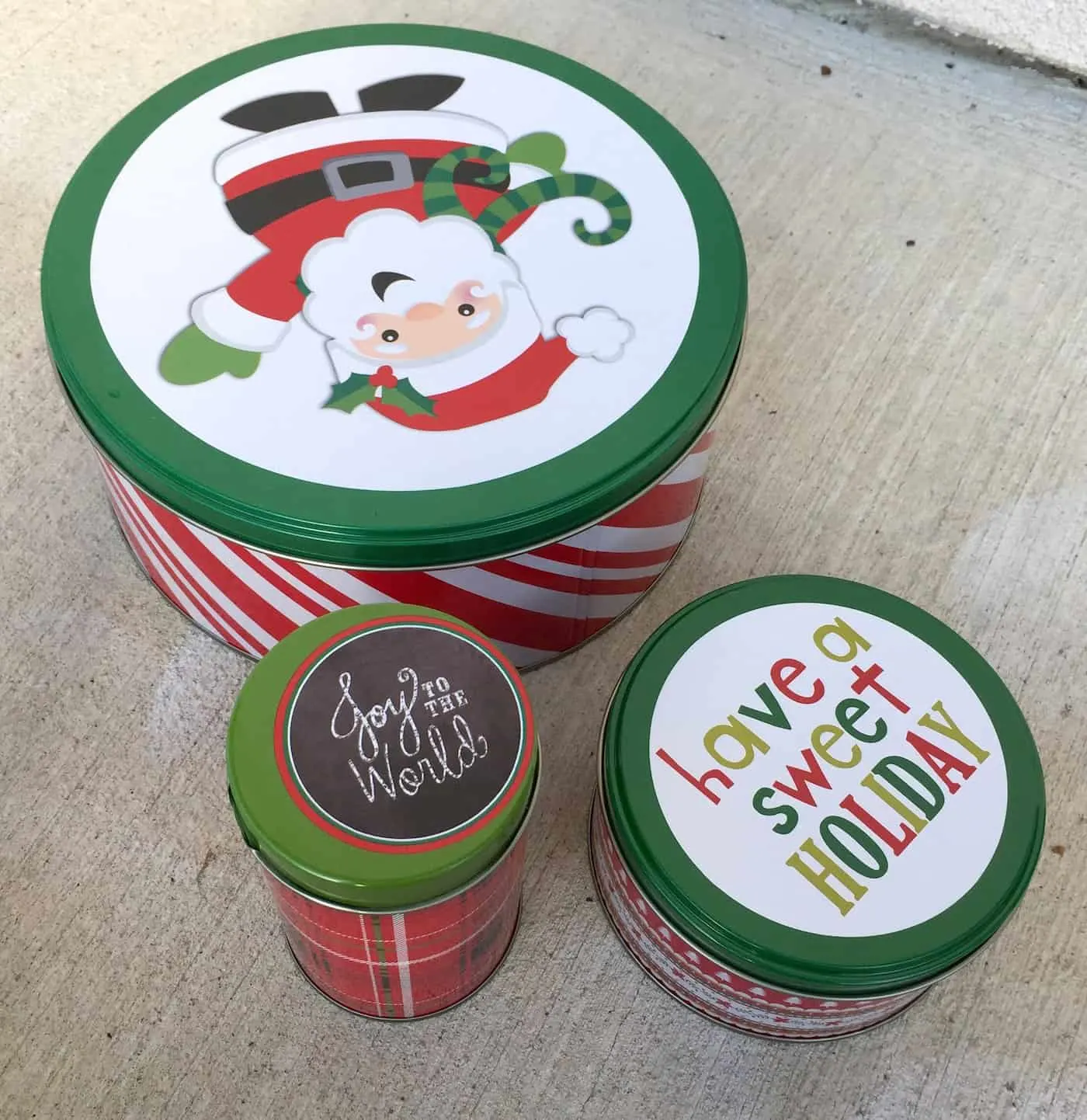 Recycle Christmas Cookie Tins Into Storage - DIY Candy