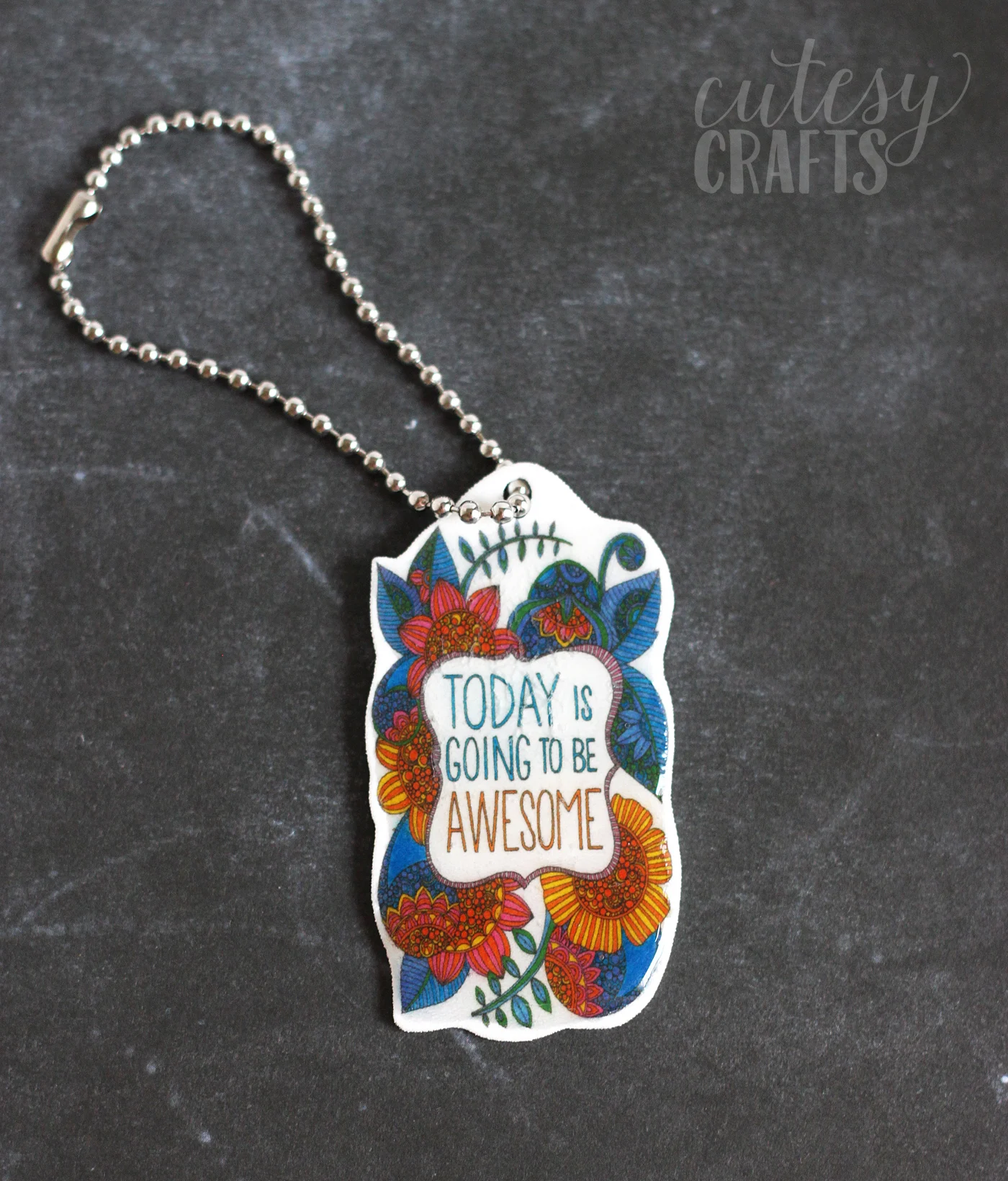 Easy Shrinky Dink Keychain with Coloring Pages - DIY Candy