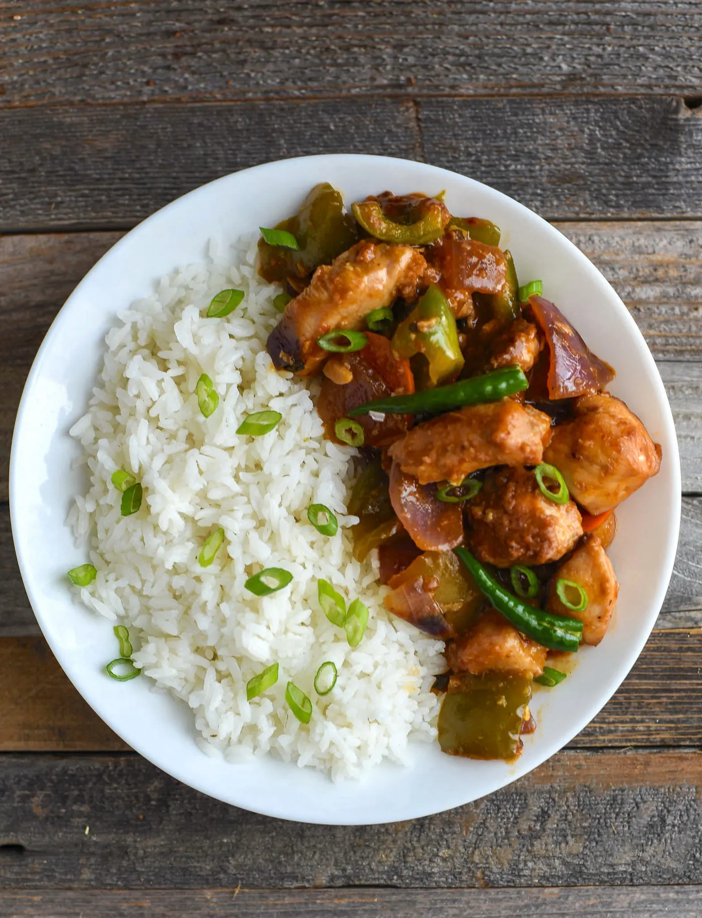 Chilli Chicken With Rice