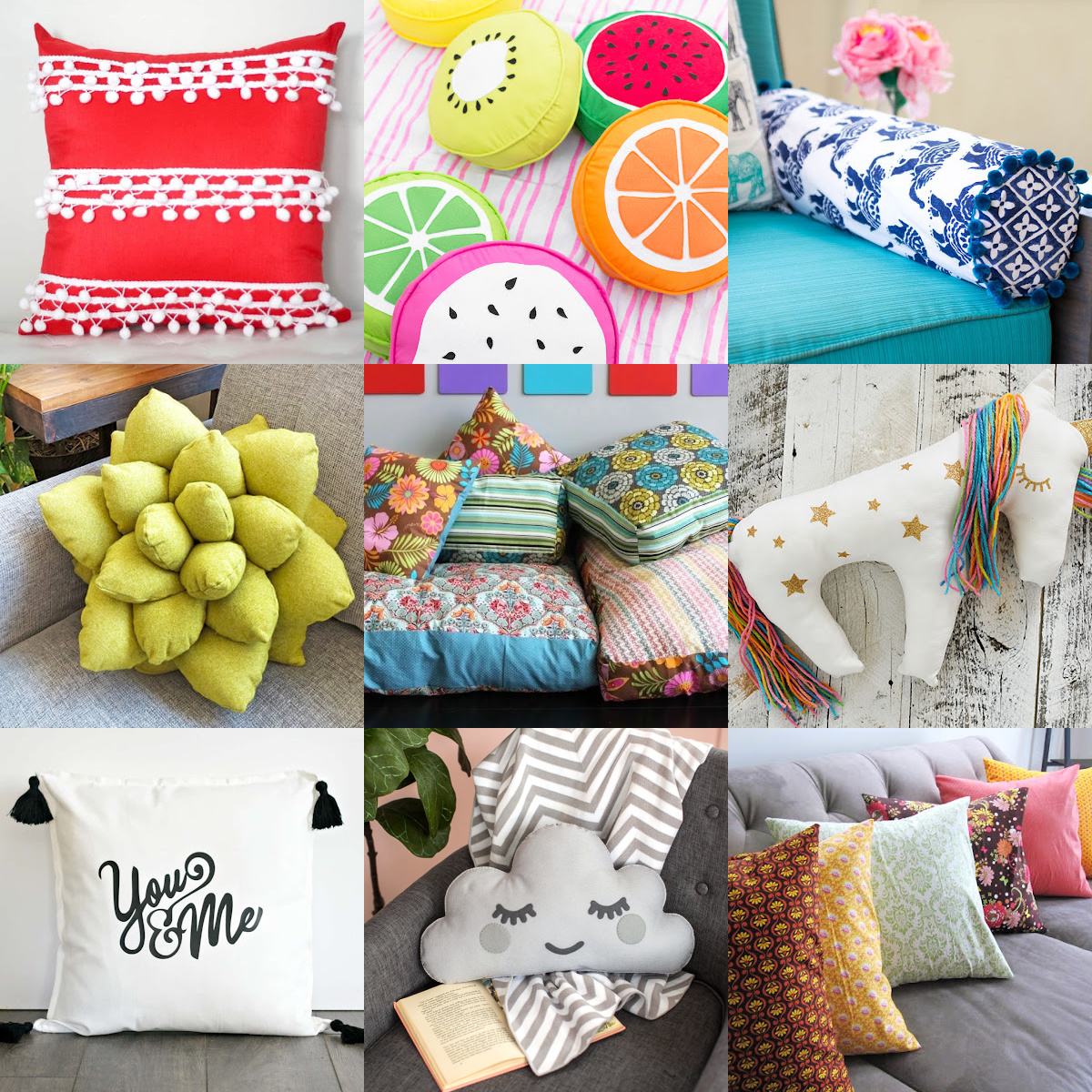 DIY Pillows: 50 Easy Ideas for Home Decor - DIY Candy