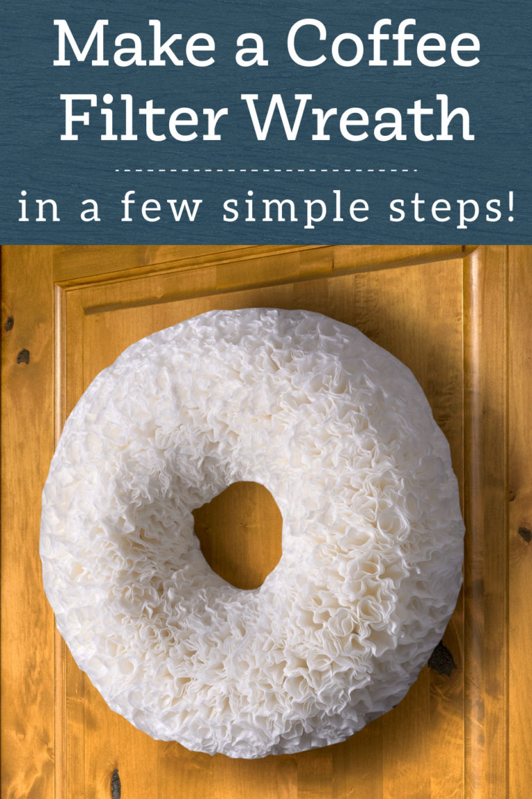 Coffee Filter Wreath Made with Dollar Store Supplies - DIY Candy