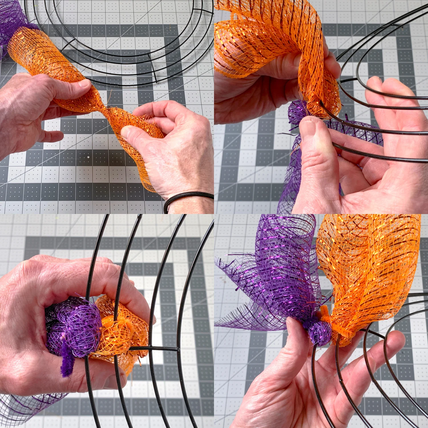 Make a Mesh Halloween Wreath in Three Simple Steps! - DIY Candy