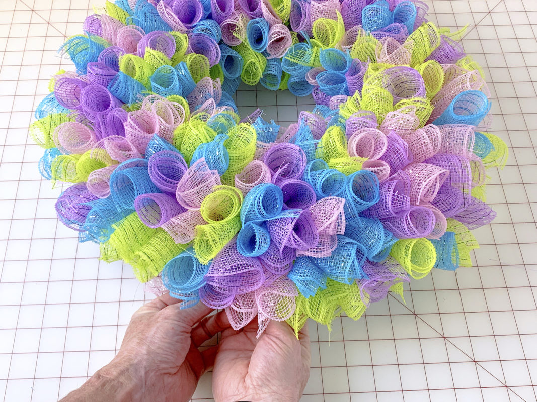 Easter Mesh Wreath in Three Simple Steps! - DIY Candy