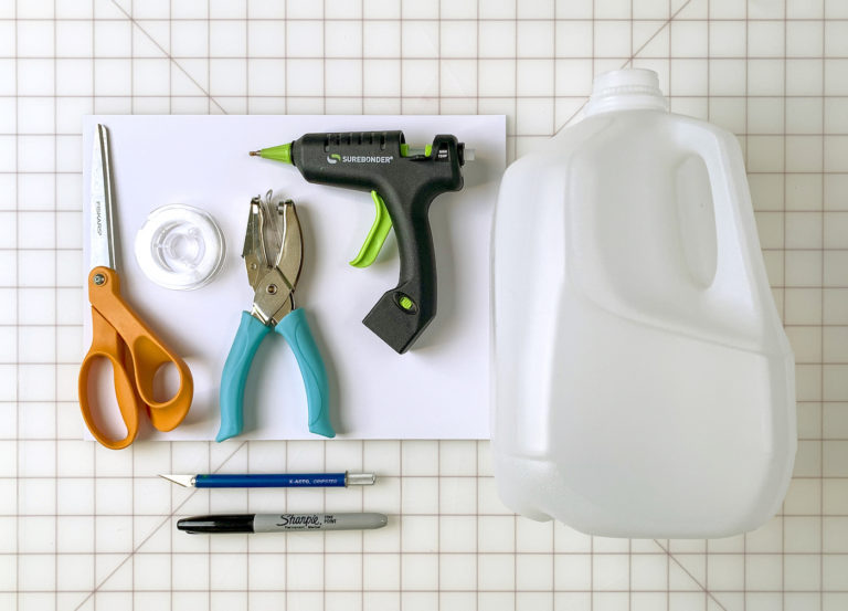Milk Jug Skeleton for Halloween Decor - DIY Candy
