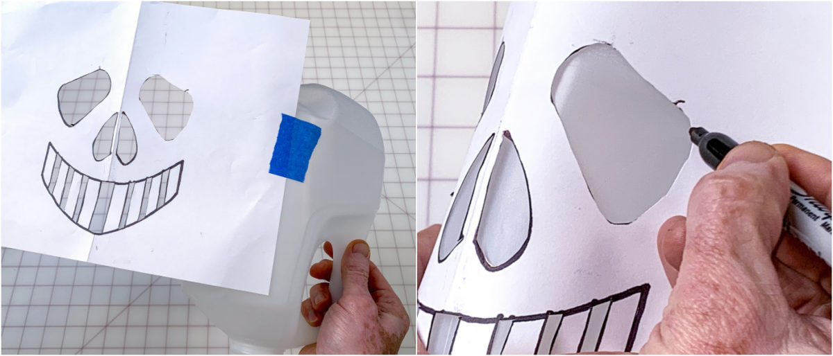 Milk Jug Skeleton for Halloween Decor - DIY Candy