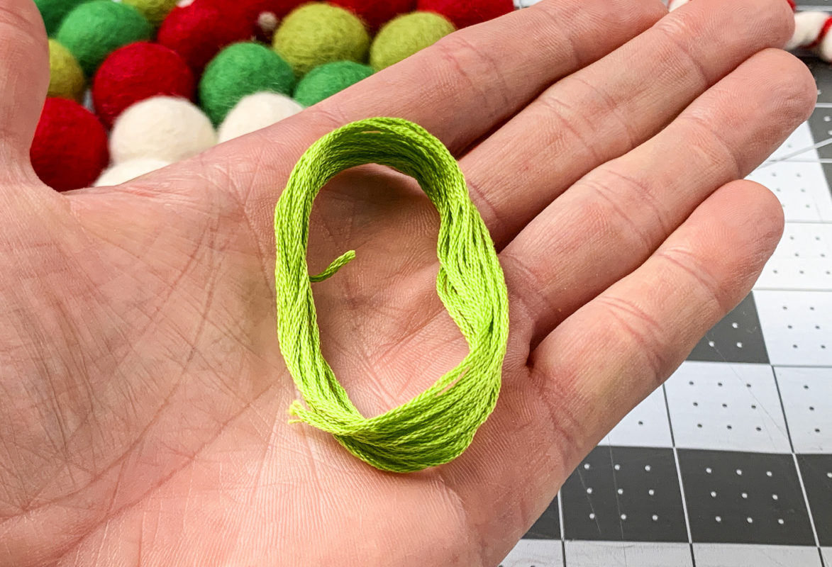 Make a Christmas Felt Ball Garland in Minutes - DIY Candy