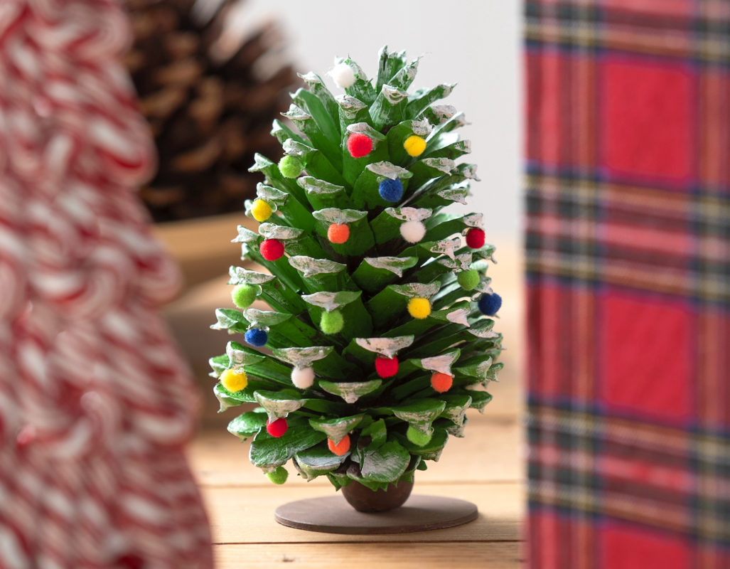 Pine Cone Christmas Trees for Kids - DIY Candy