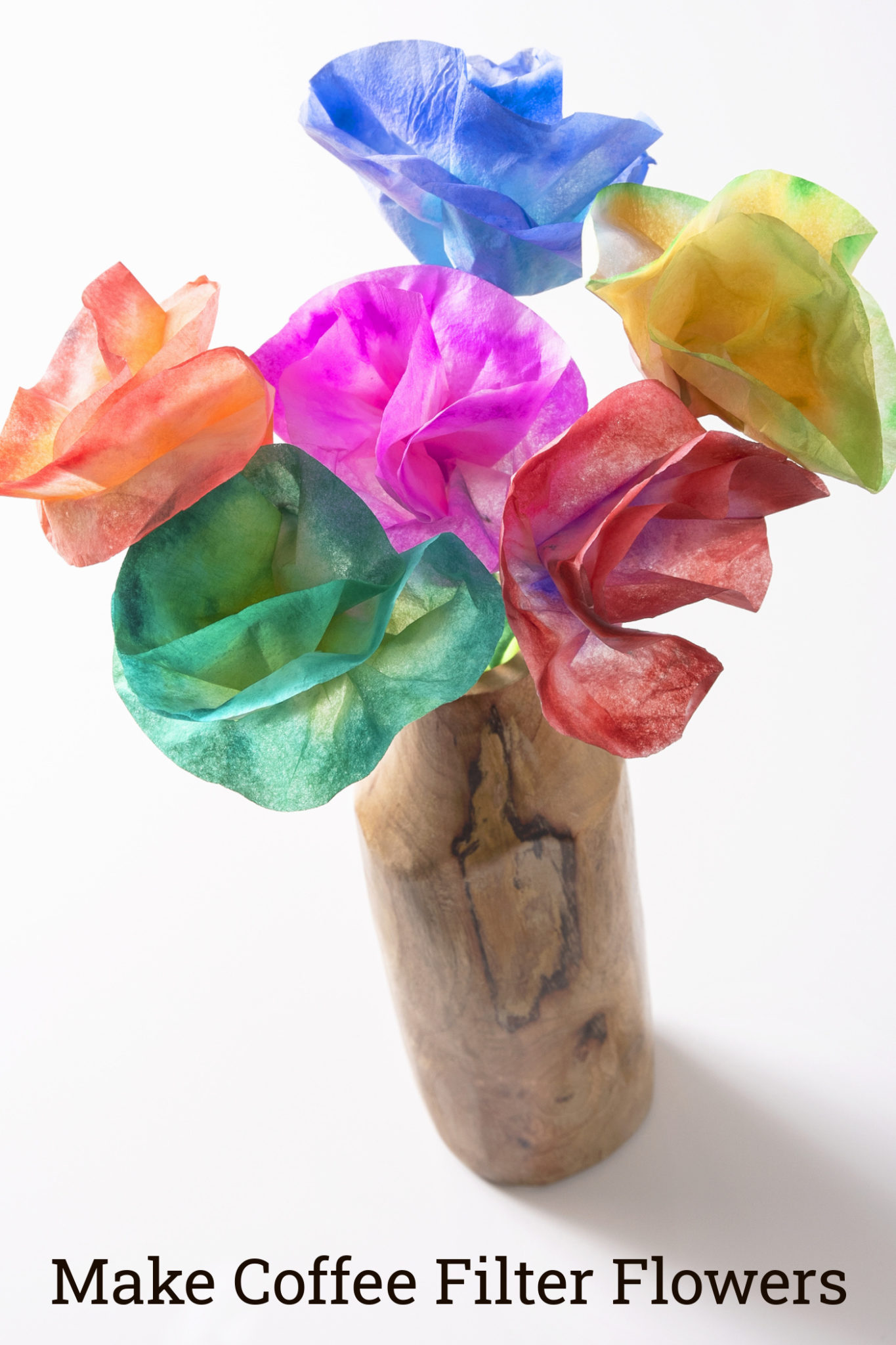 Easy Coffee Filter Flowers for Kids - DIY Candy