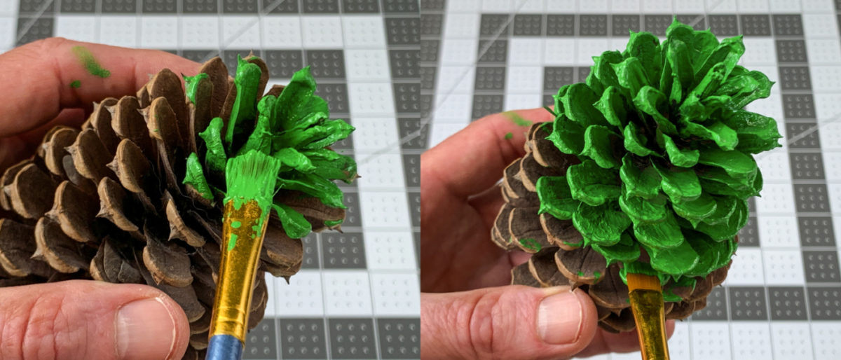 Pine Cone Christmas Trees for Kids - DIY Candy