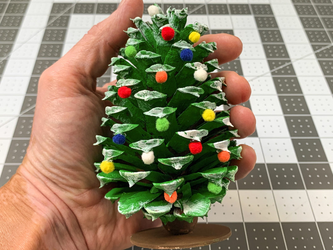 Pine Cone Christmas Trees for Kids - DIY Candy