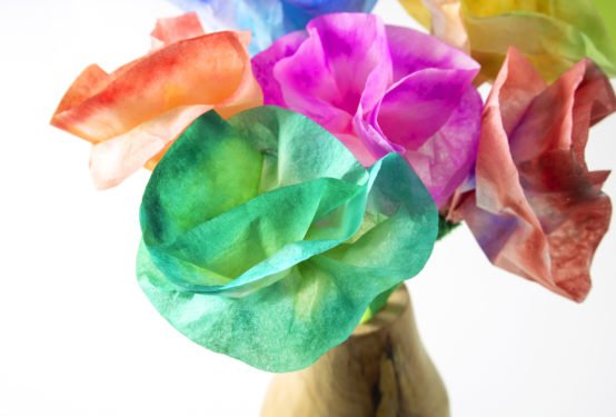 Easy Coffee Filter Flowers for Kids - DIY Candy