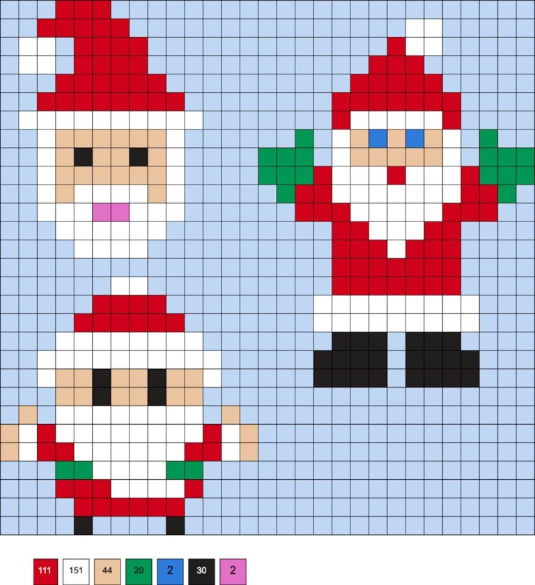 Santa Perler Beads (Free Christmas Patterns!) - DIY Candy