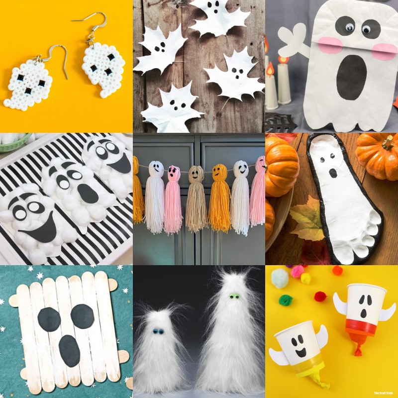 Halloween Crafts For Kids Ghosts