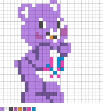 Care Bear Perler Beads (20+ Free Patterns!) - DIY Candy