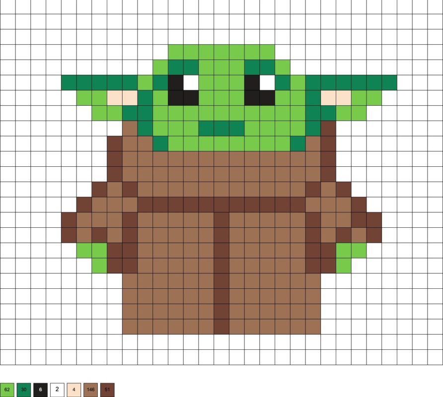 Baby Yoda Perler Beads (10+ Free Patterns!) - DIY Candy