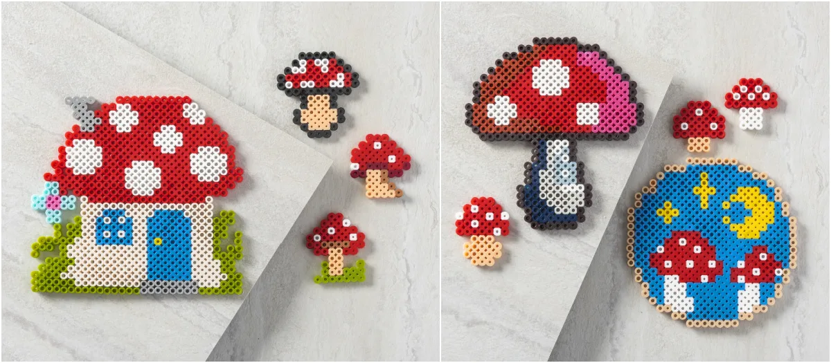 Mushroom Perler Beads (25+ Patterns!) - DIY Candy
