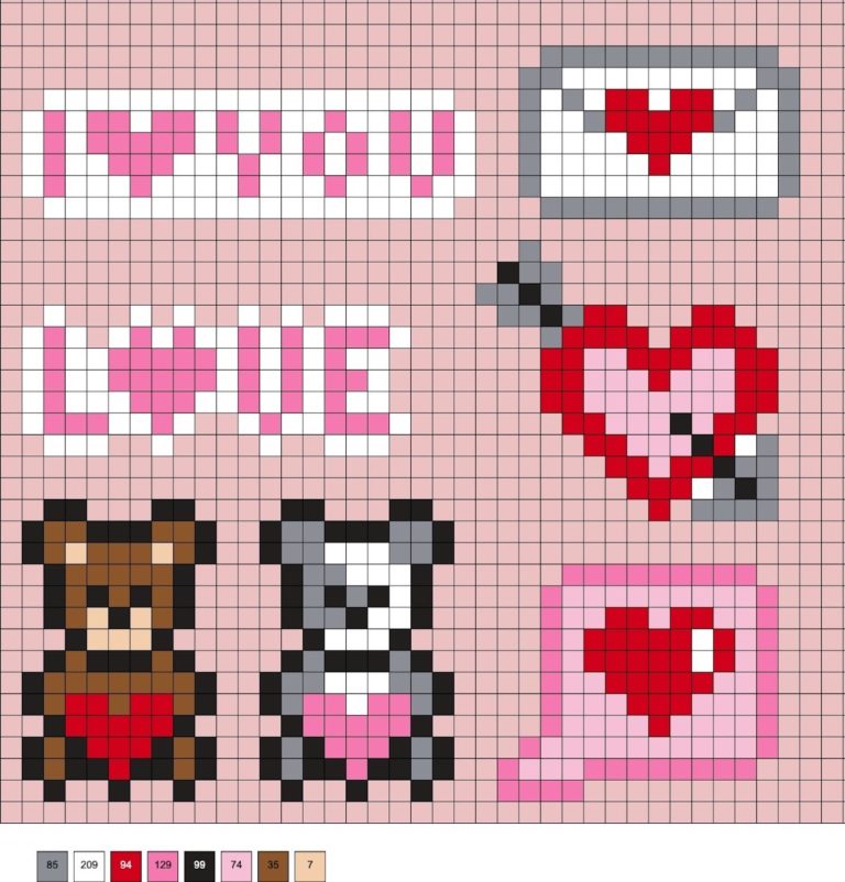 Valentine's Day Perler Beads (50+ Patterns!) - DIY Candy