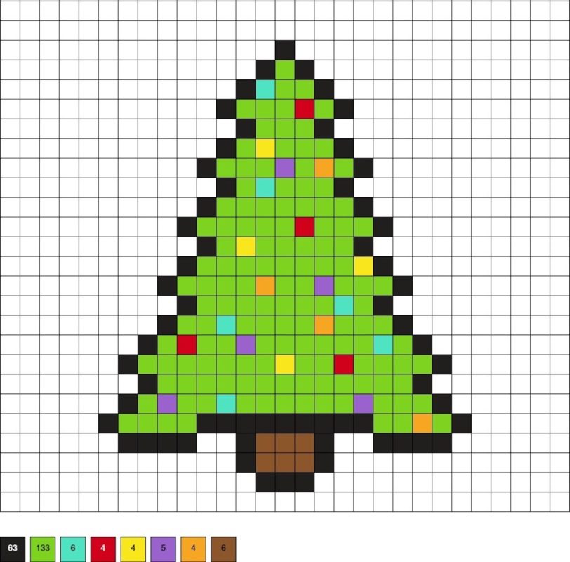 Christmas Tree Perler Beads (20+ Free Patterns!) - DIY Candy