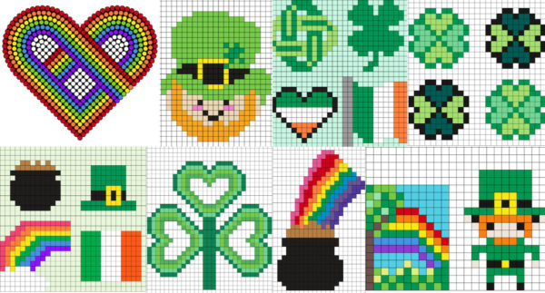 St. Patrick's Day Perler Beads (50+ Patterns!) - DIY Candy