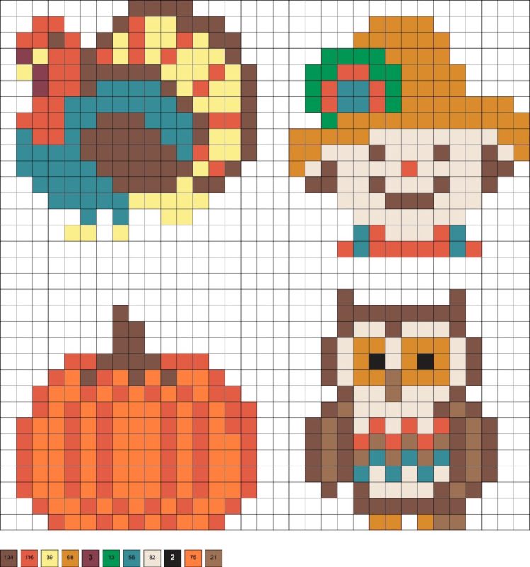 Thanksgiving Perler Beads (40+ Patterns!) - DIY Candy