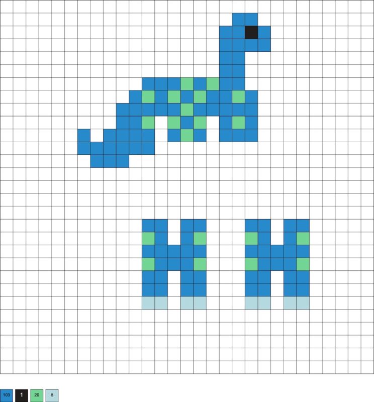Dinosaur Perler Beads (40+ Free Patterns) - DIY Candy
