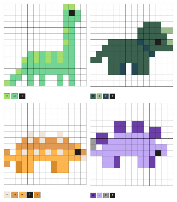 Dinosaur Perler Beads (40+ Free Patterns) - DIY Candy