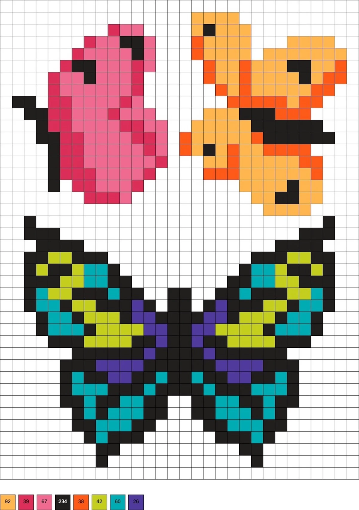 Butterfly Perler Beads (30+ Free Patterns!) - DIY Candy