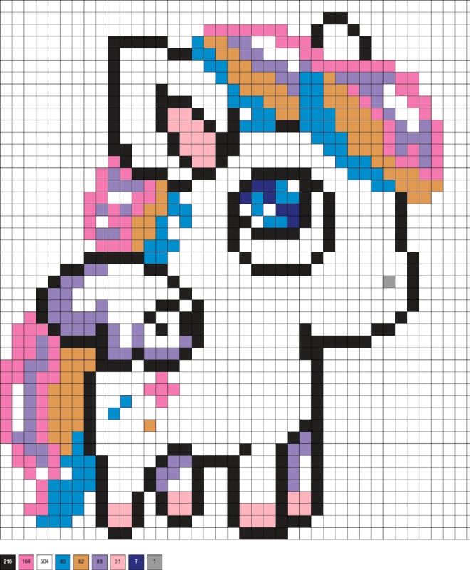 Unicorn Perler Beads (30+ Free Patterns) - Artshow24