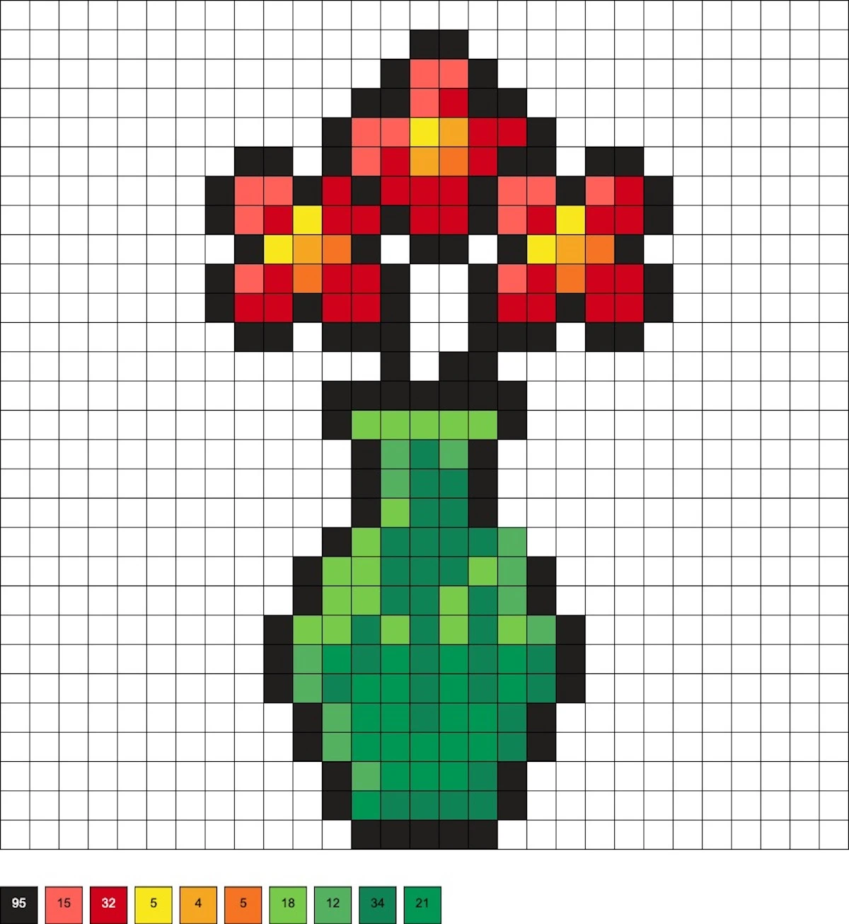 Flower Perler Beads (35+ Free Patterns!) - DIY Candy