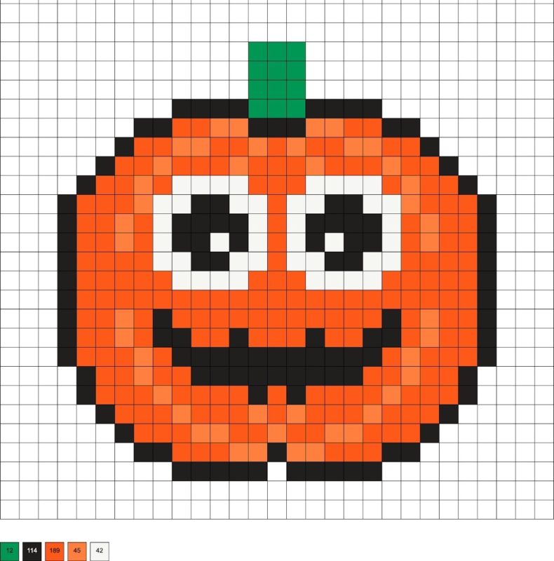 Pumpkin Perler Beads (30+ Free Patterns) - DIY Candy