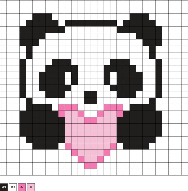 Panda Perler Beads (20+ Free Patterns) - Artshow24