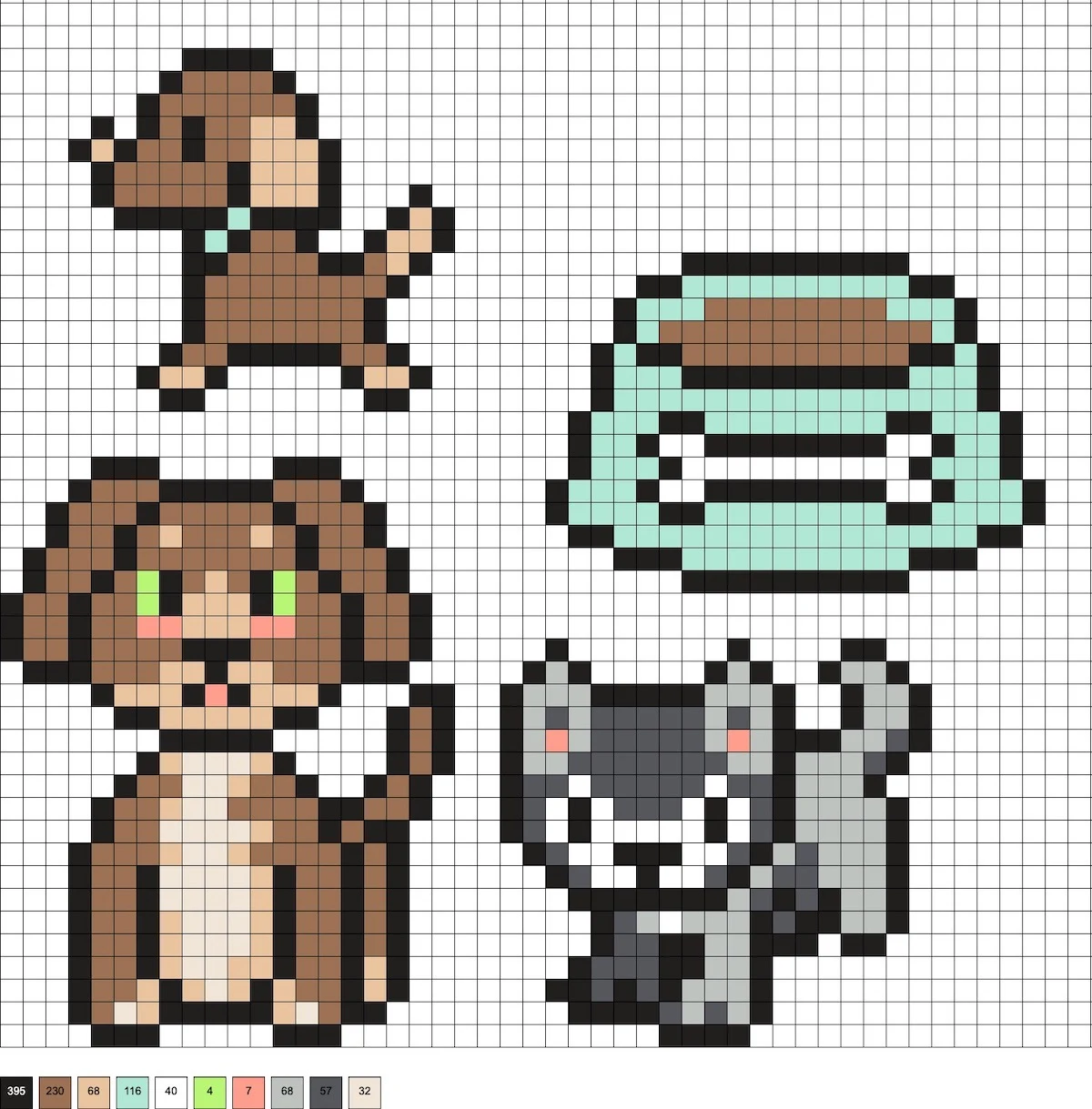 Dog Perler Beads (60+ Free Patterns!) - DIY Candy