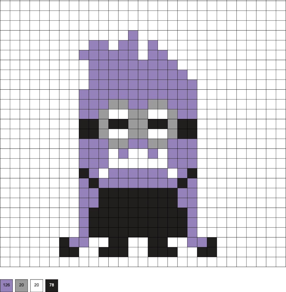 Despicable Me Gru Minecraft Pixel Art