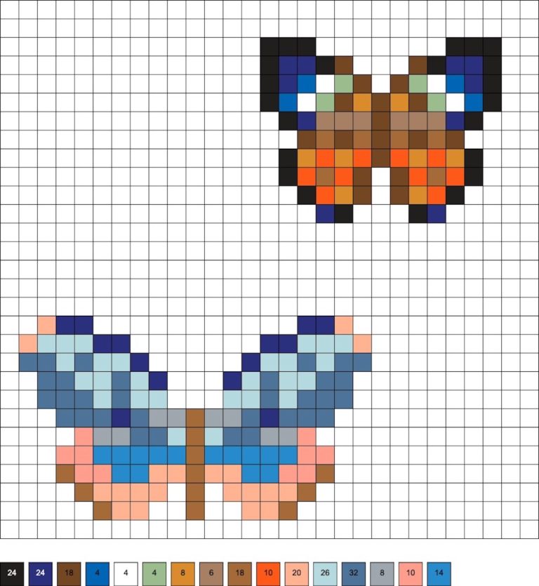 Butterfly Perler Beads (30+ Free Patterns!) - DIY Candy