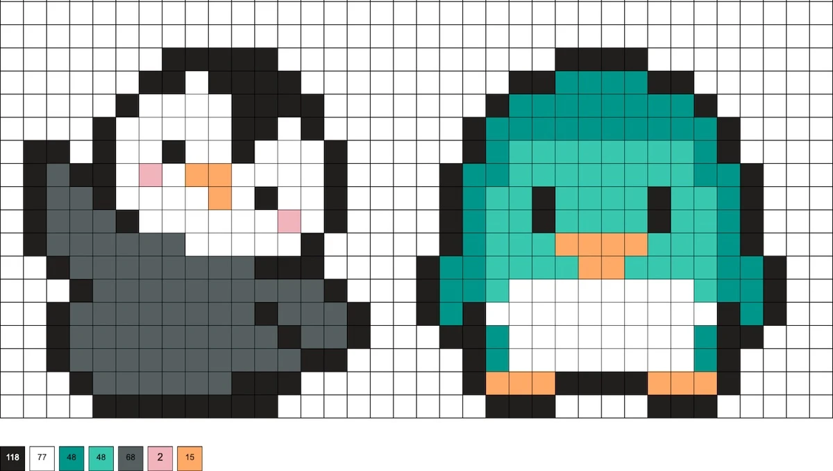 Penguin Perler Beads (35+ Free Patterns) - DIY Candy